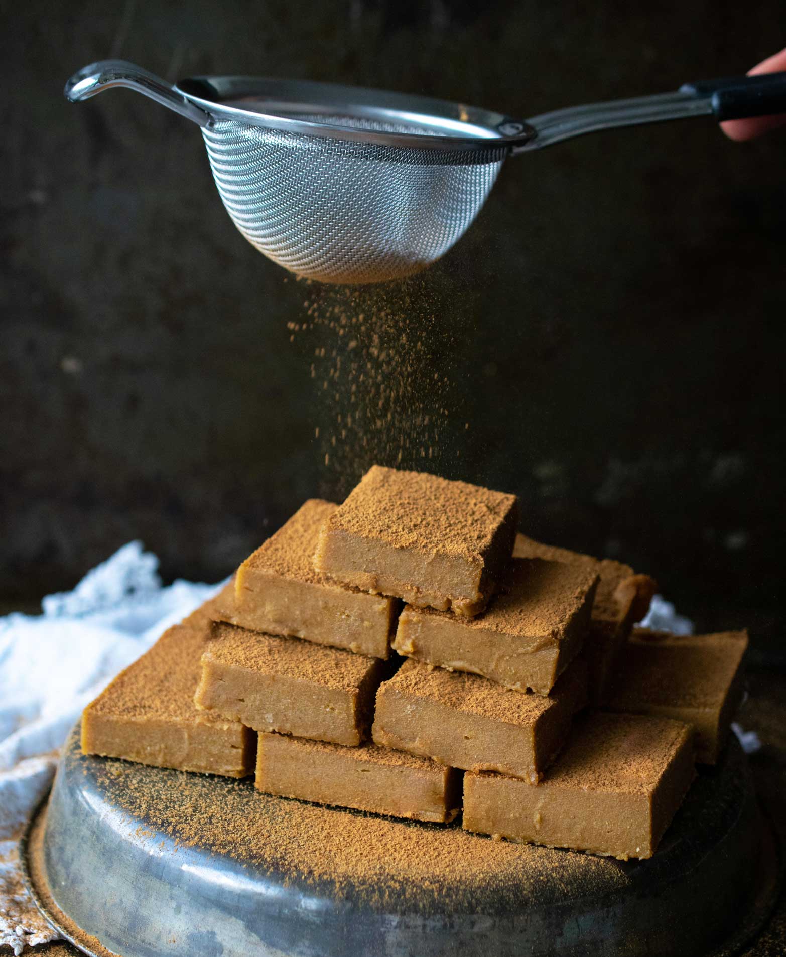 Pumpkin Tahini Fudge (Vegan, No-Bake) - Crystal Dawn Culinary